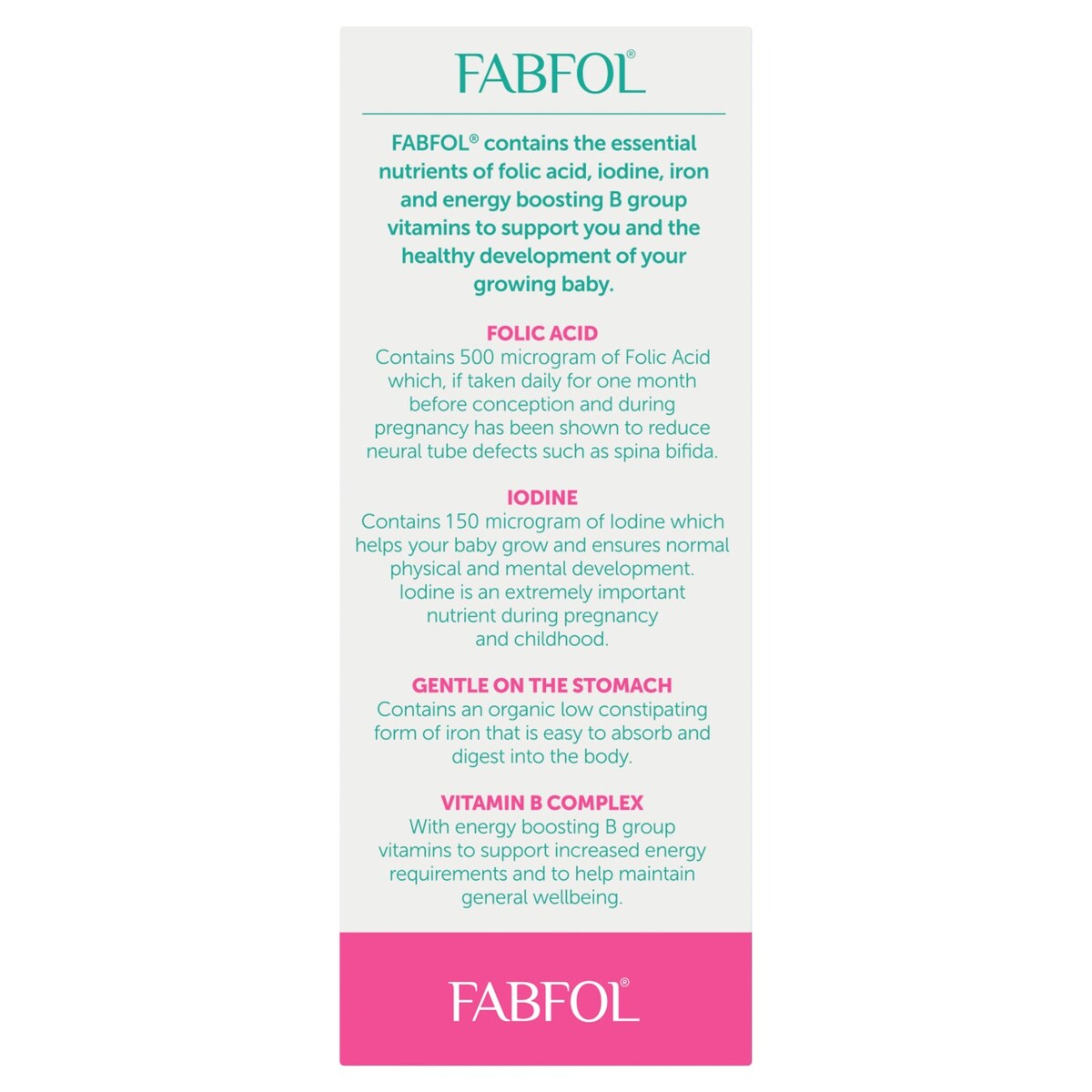 Fabfol Pregnancy 56 tablets