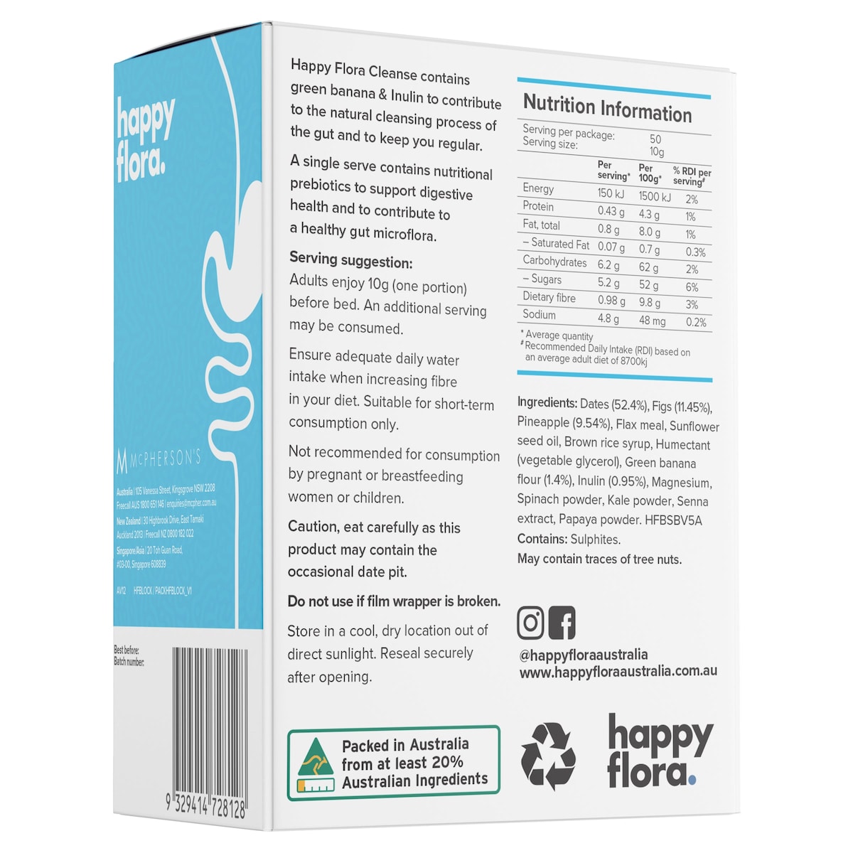 Happy Flora Cleanse Block 500G