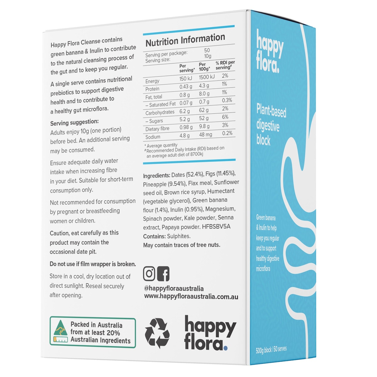 Happy Flora Cleanse Block 500G