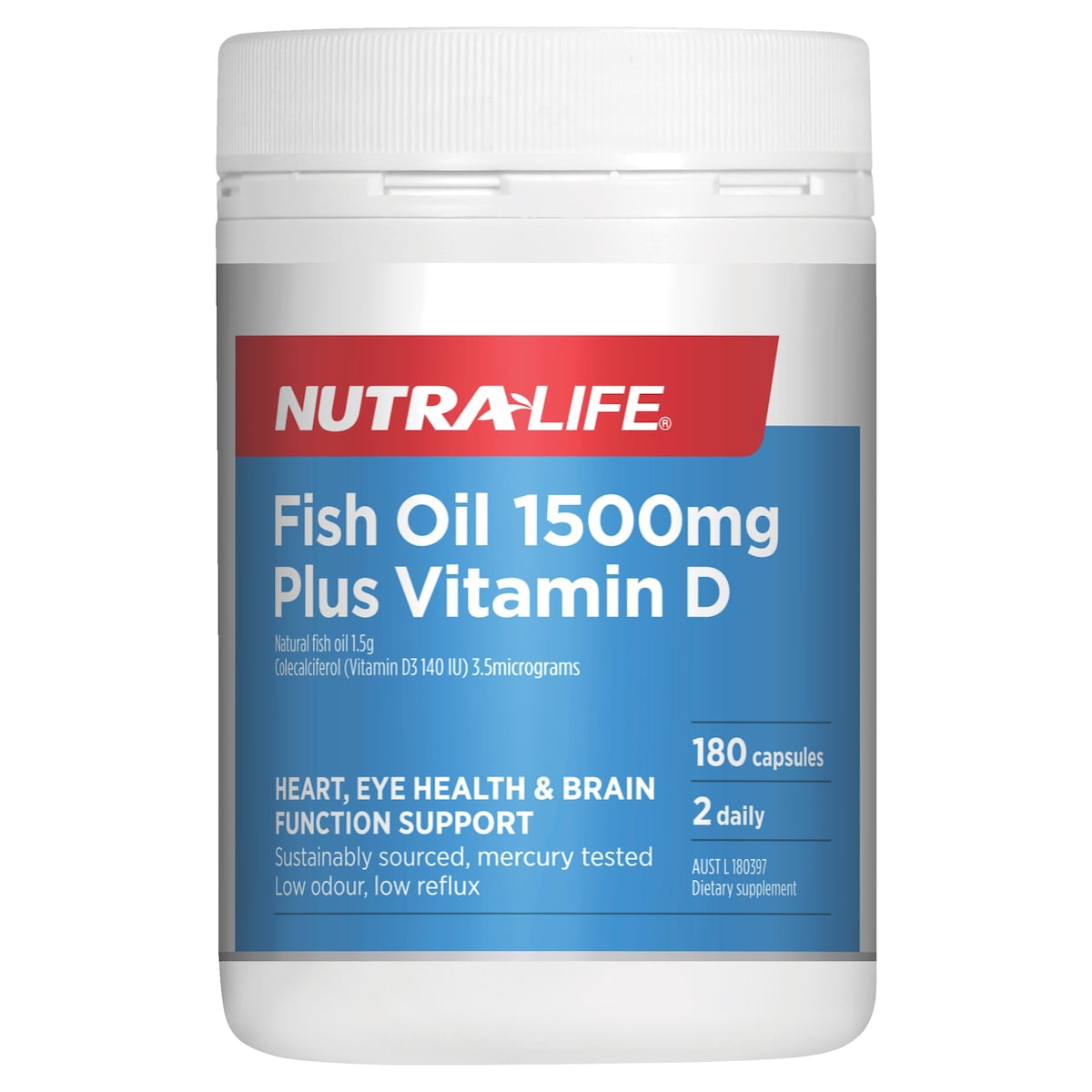 Nutralife Fish Oil 1500Mg + Vitamin D 180C | Healthylife