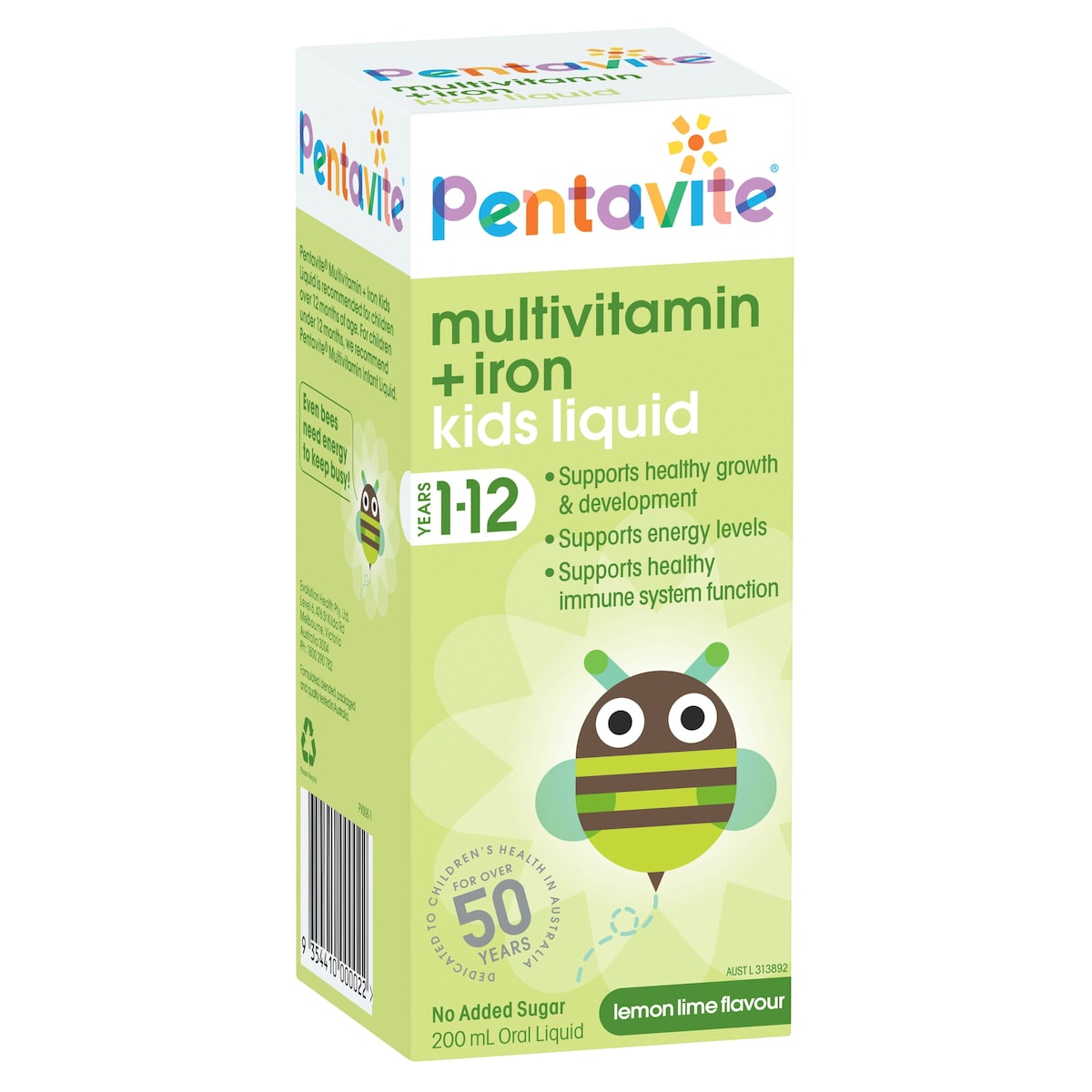 Pentavite Multivitamin+Iron Kid Liquid 200Ml | Healthylife