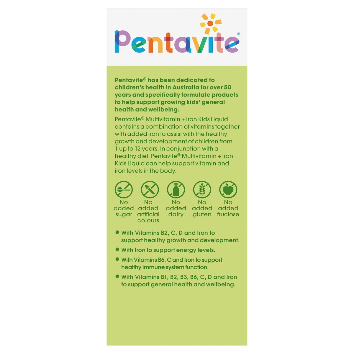 Pentavite Multivitamin+Iron Kid Liquid 200Ml