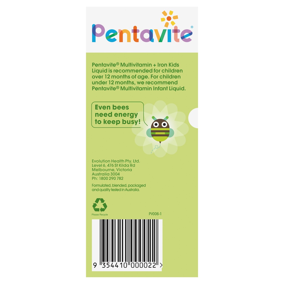Pentavite Multivitamin+Iron Kid Liquid 200Ml