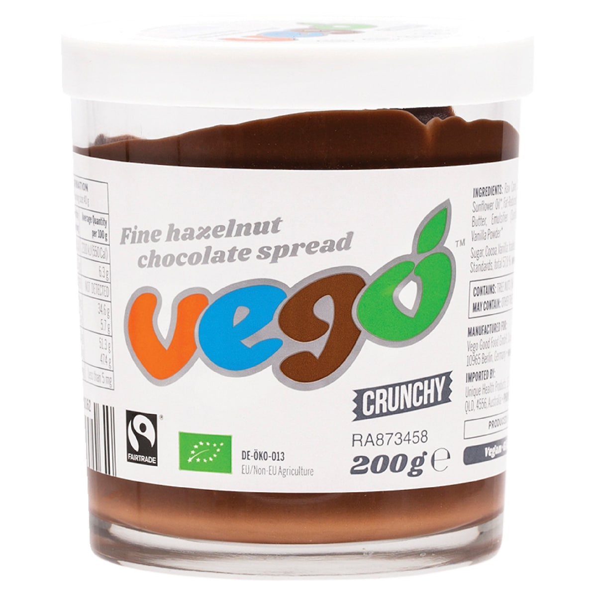 Vego Hazelnut Chocolate Spread 200g | Healthylife