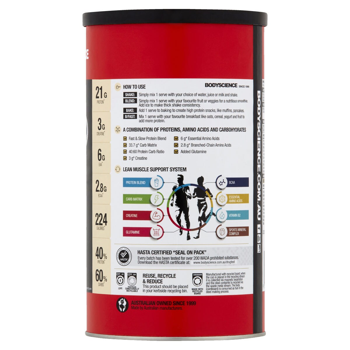 BSc Body Science Nitrovol Lean Muscle Vanilla 500g