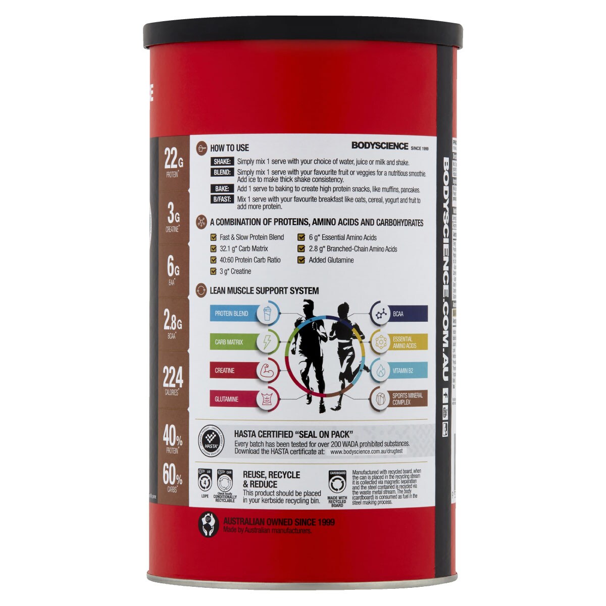 BSc Body Science Nitrovol Lean Muscle Chocolate 500g