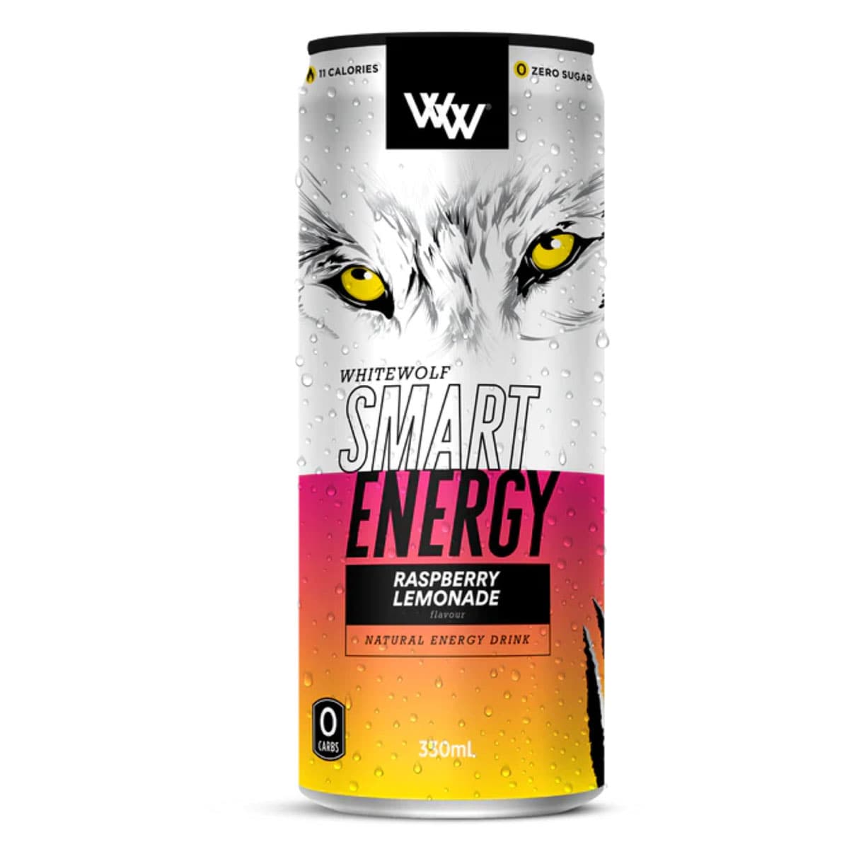 White Wolf Smart Energy Drink Raspberry Lemonade 12 x 330ml | Healthylife
