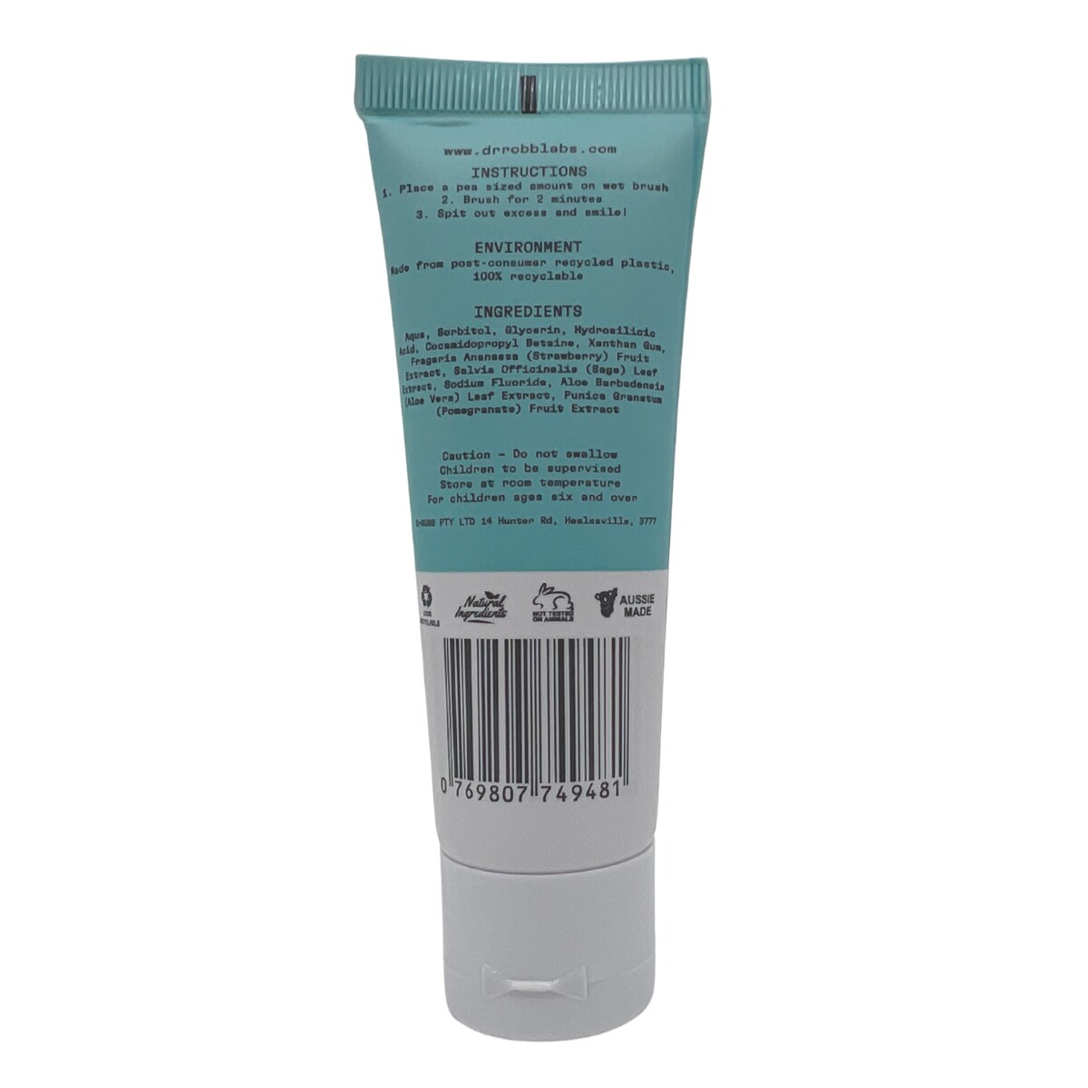 Dr Robb Natural Kids Strawberry Toothpaste 50ml