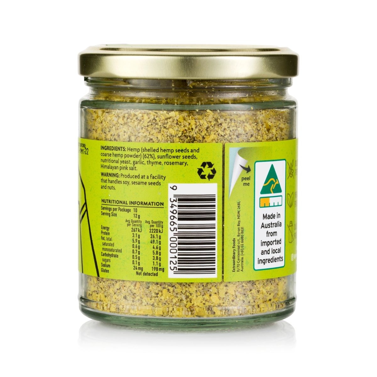 Extraordinary Foods Pimp My Salad Hemp Parmesan 120G