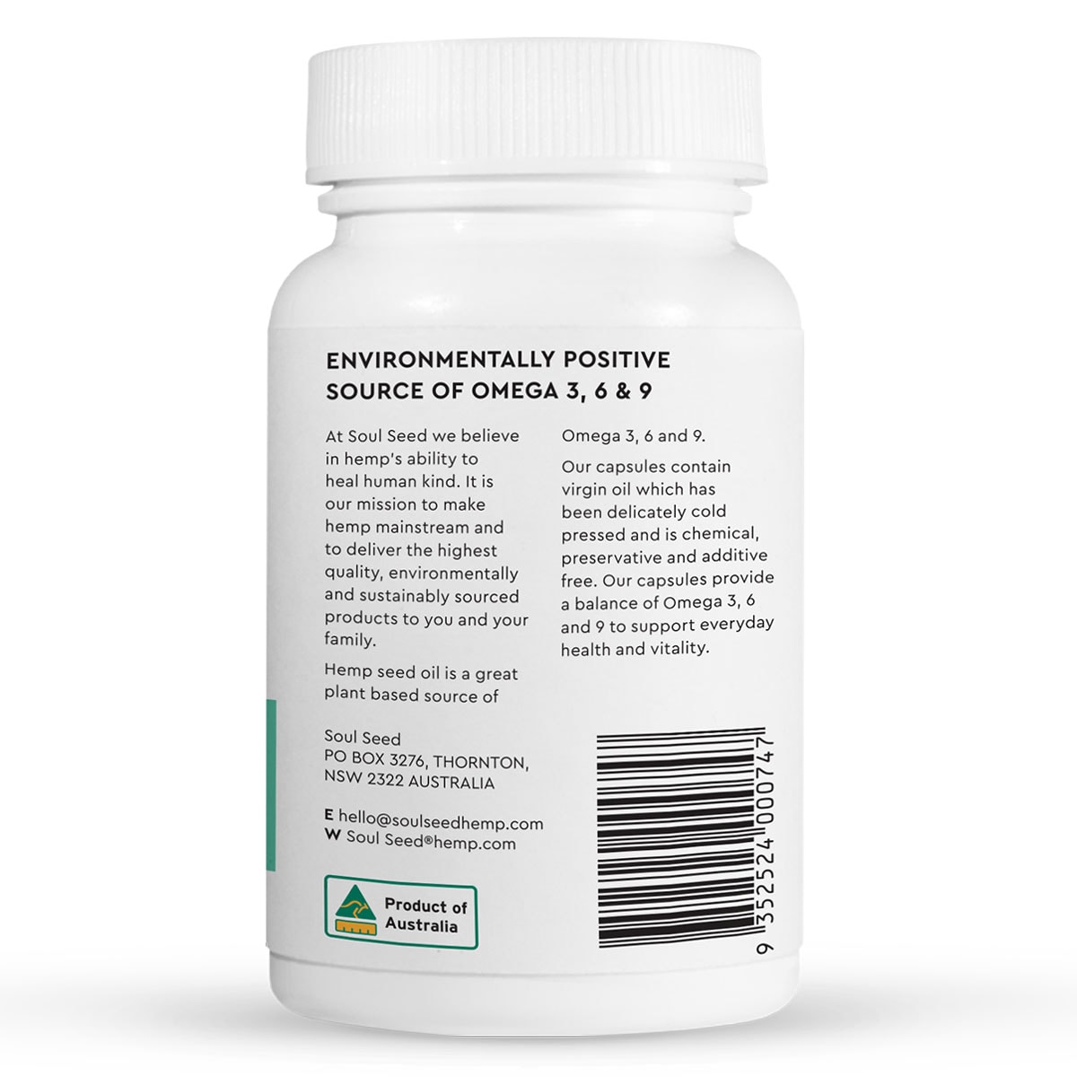 Soul Seed Hemp Seed Oil 1000mg 120 Capsules