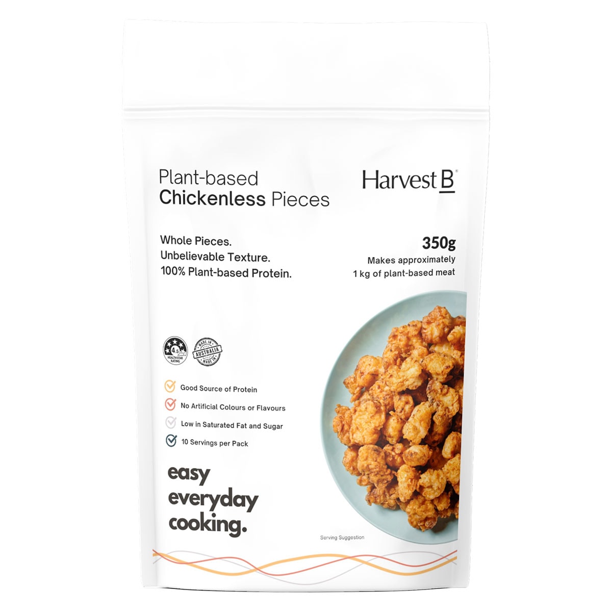 Harvest B Plant Based Dry Chickenless Pieces 350g | Healthylife