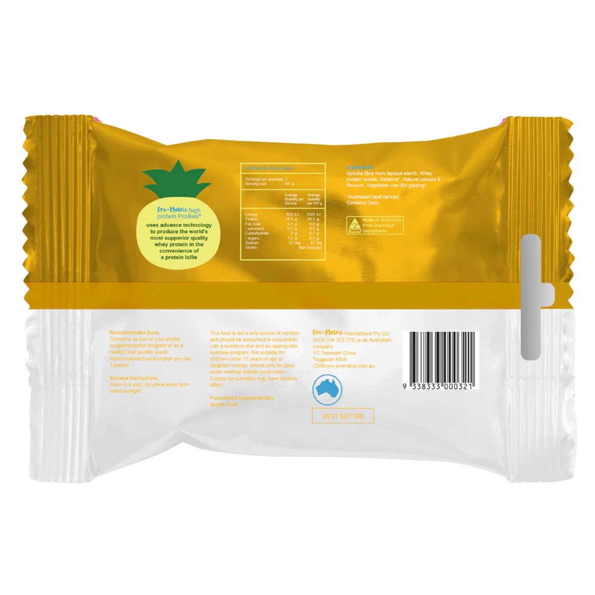Pro Matrix Whey Protein Lollies Pineapple Crush 60g