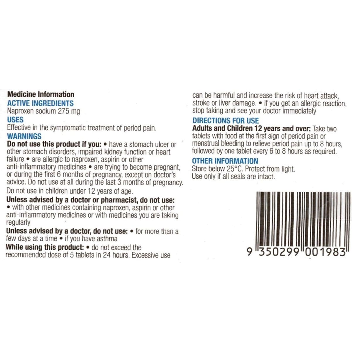 Chemists Own Period Pain 24 Tablets