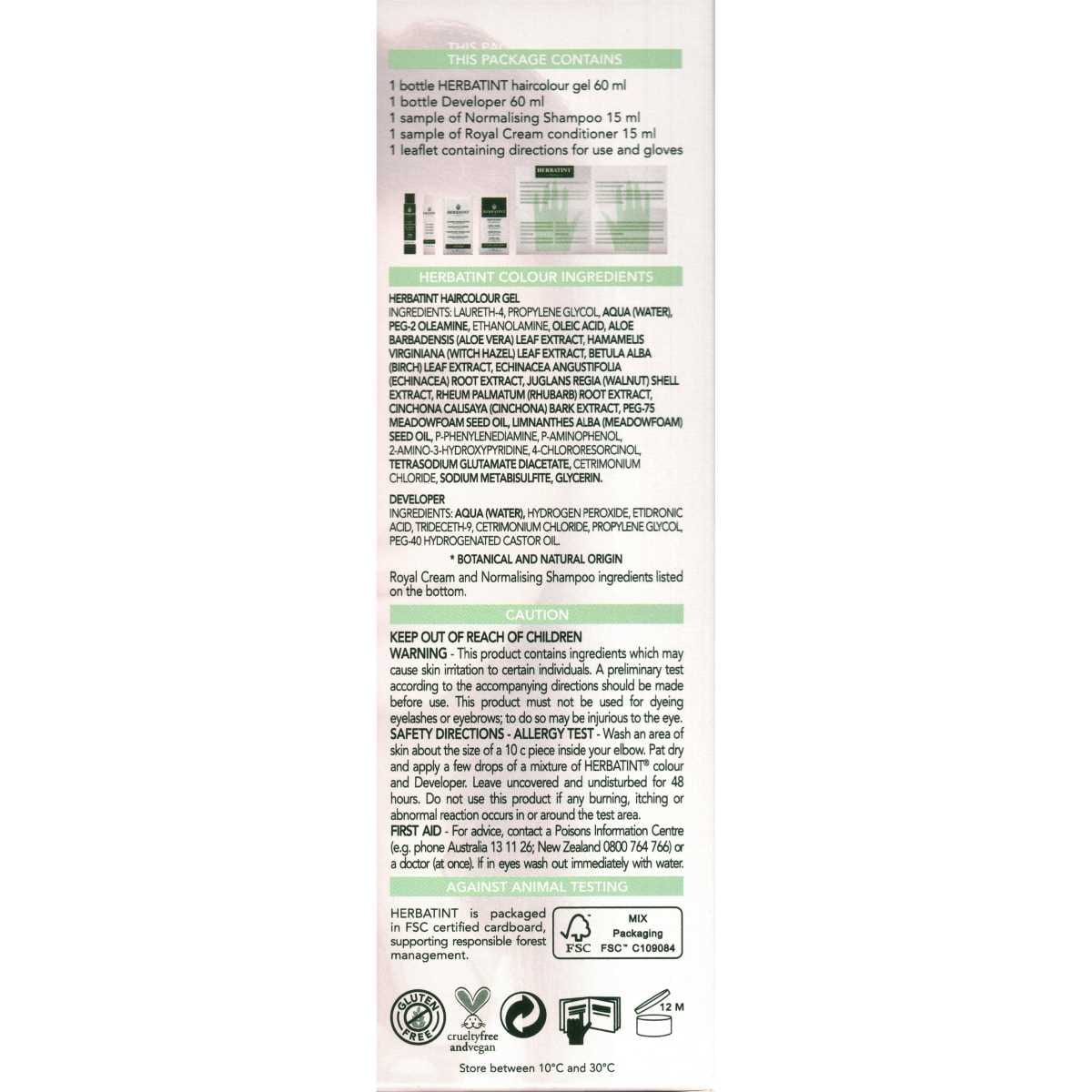 Herbatint Permanent Hair Colour Gel 5R Light Copper Chestnut 150ml