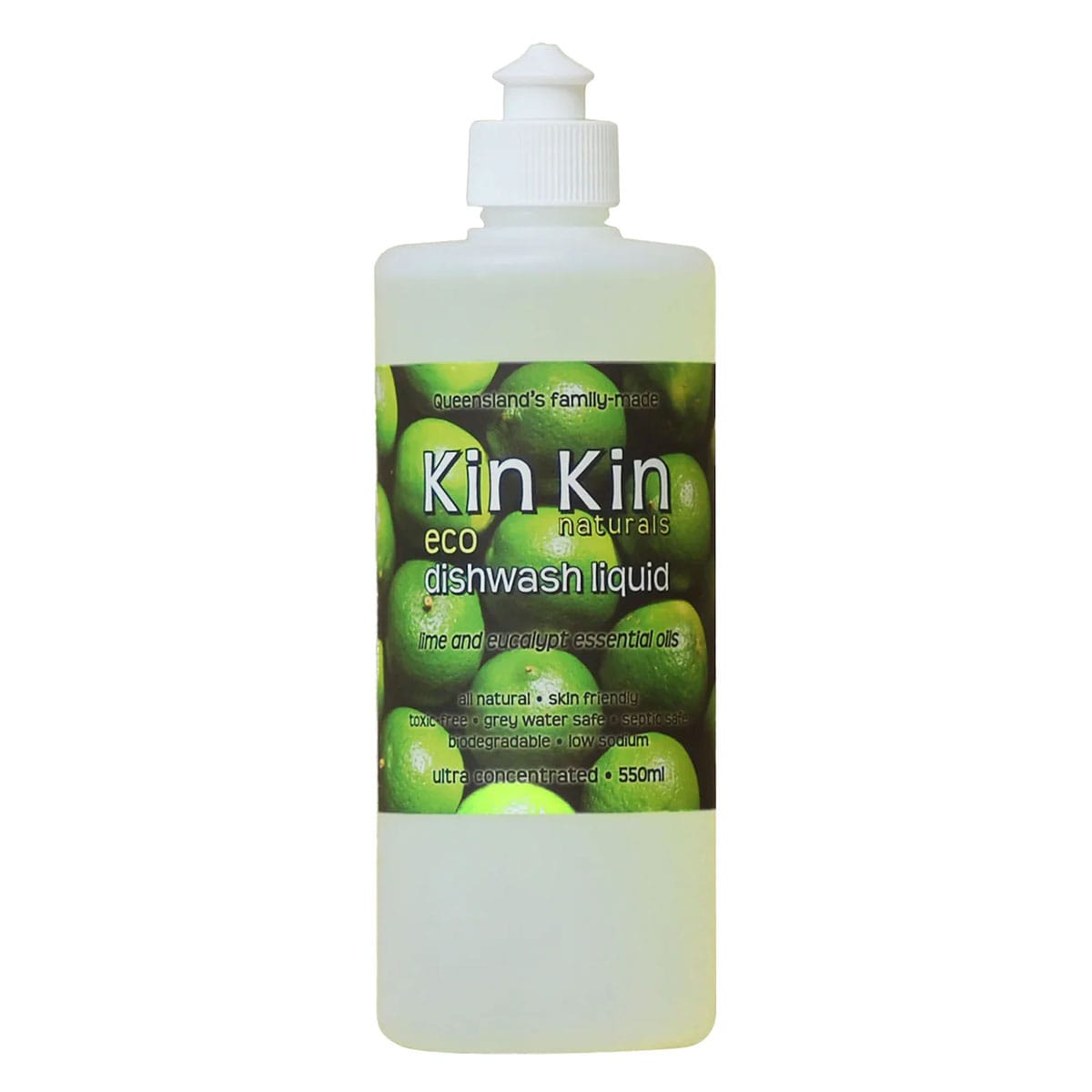 Kin Kin Naturals Eco Dishwash Liquid Lime and Eucalyptus 550ml ...