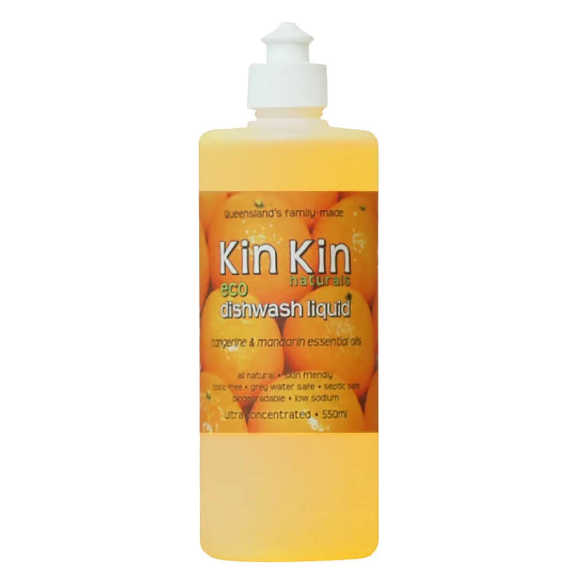 Kin Kin Naturals Eco Dishwash Liquid Tangerine & Mandarin 550ml ...