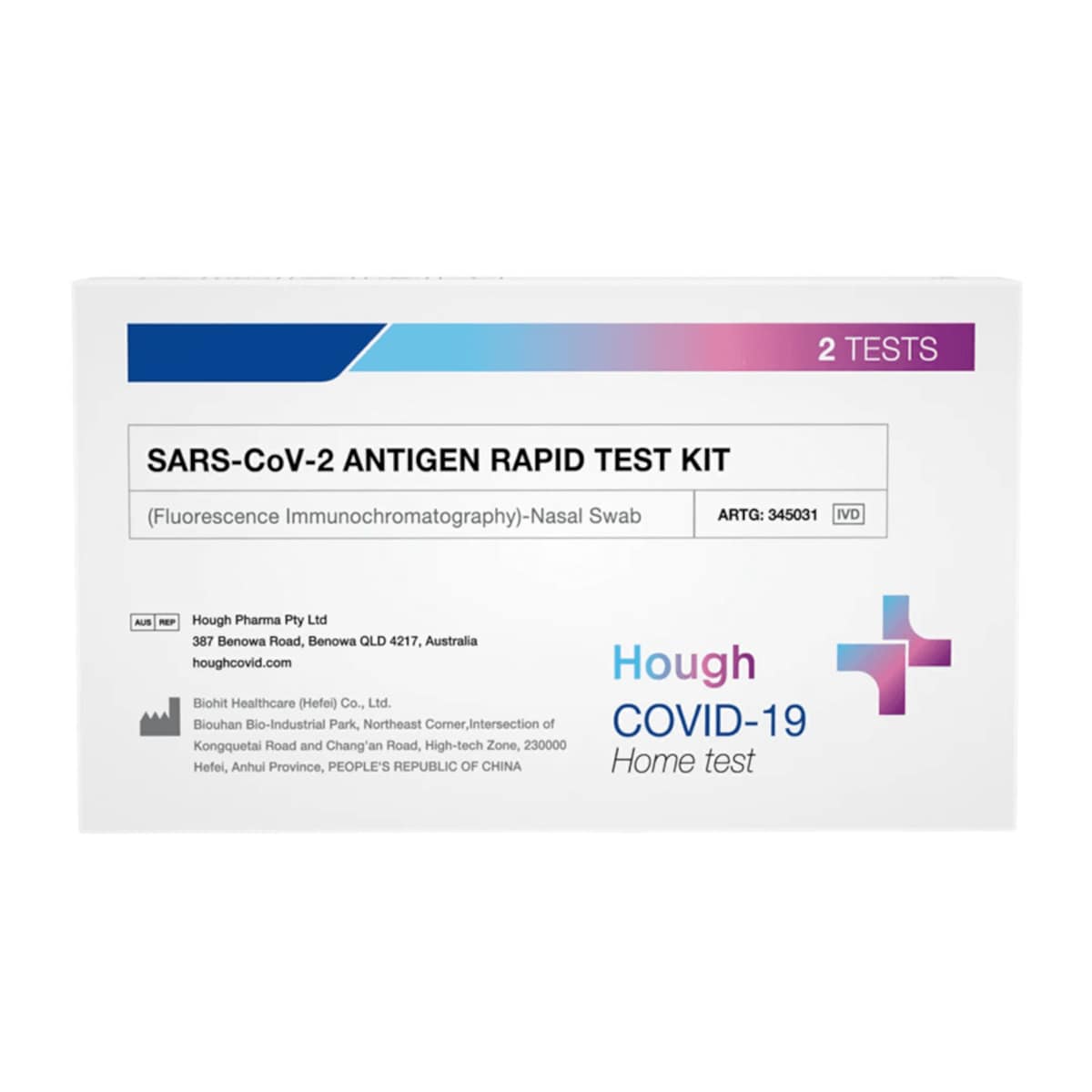 SARS-CoV-2 Antigen Rapid Test Kit Nasal Swab - 2pk | Healthylife