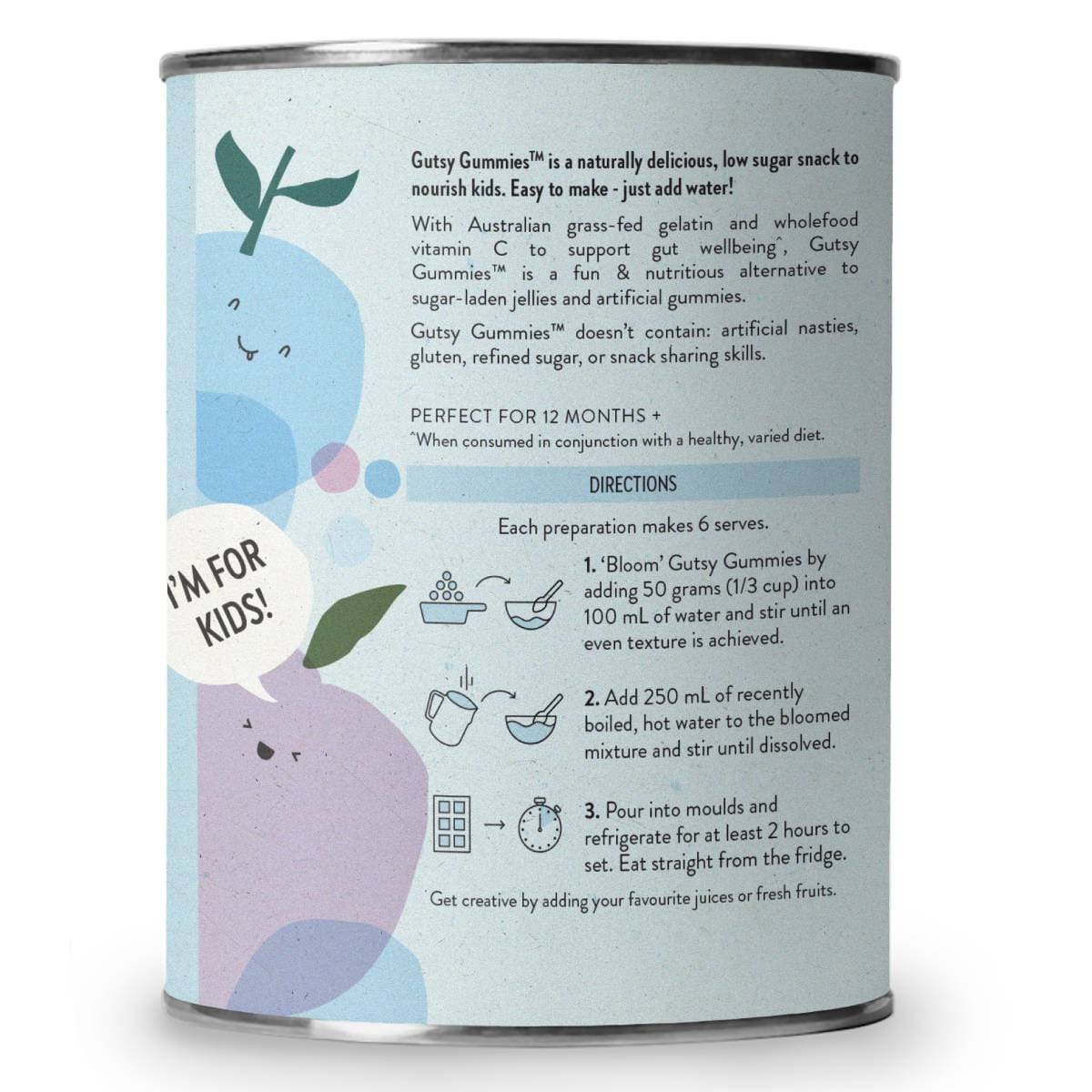 Nutra Organics Gutsy Gummies Blueberry 150g