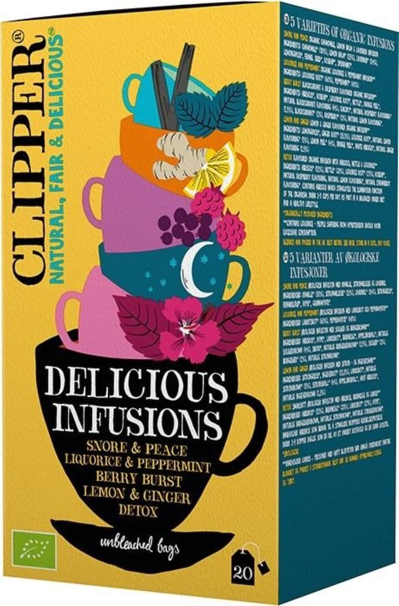 Clipper Delicious Infusions Variety Pack Tea 20 Tea Bags | Healthylife
