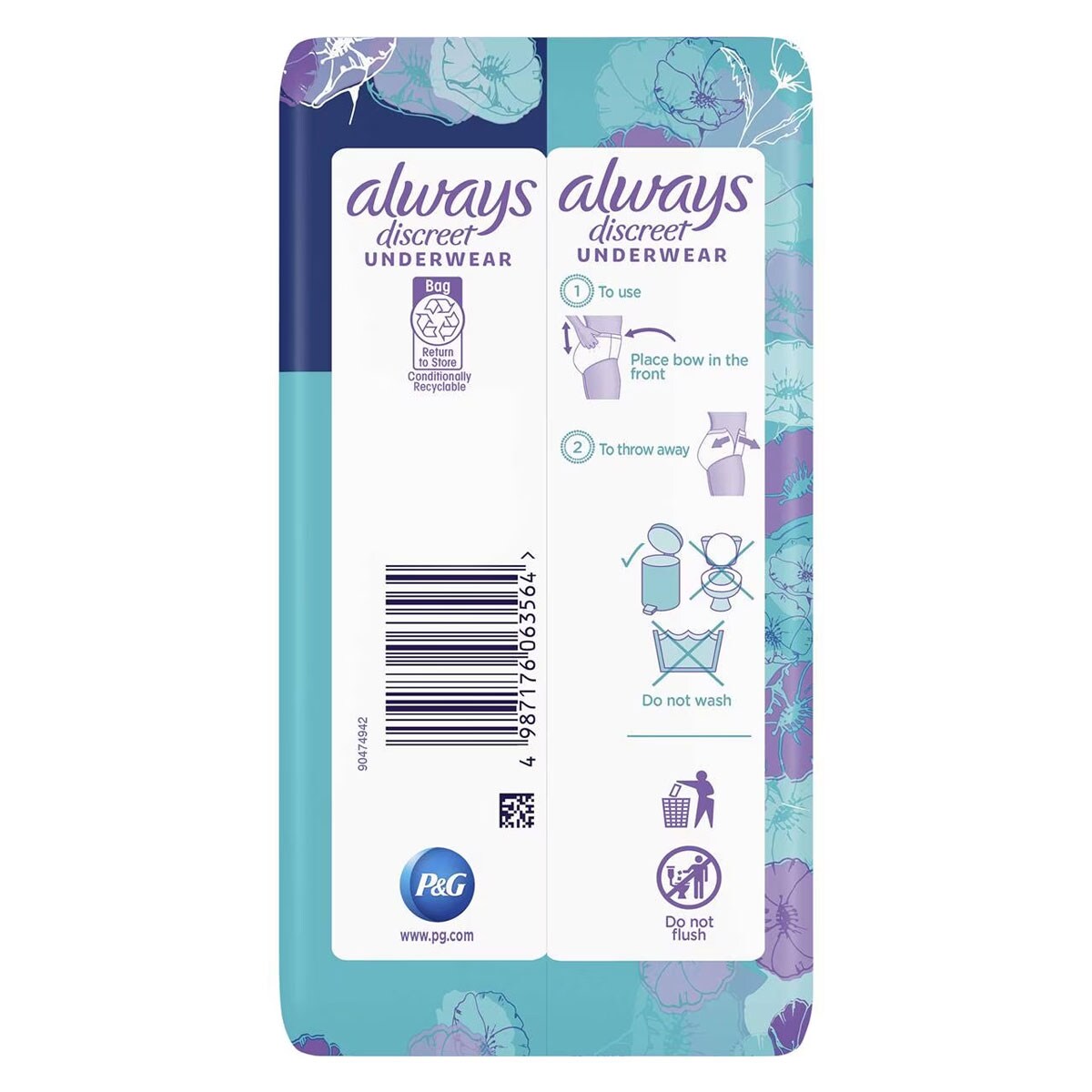 Always Discreet Night Incontinence Pants Medium 8 Pack