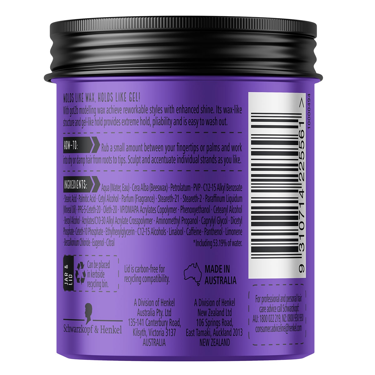 Got2b Modelling Wax for Reworkable Styles 100ml by Schwarzkopf
