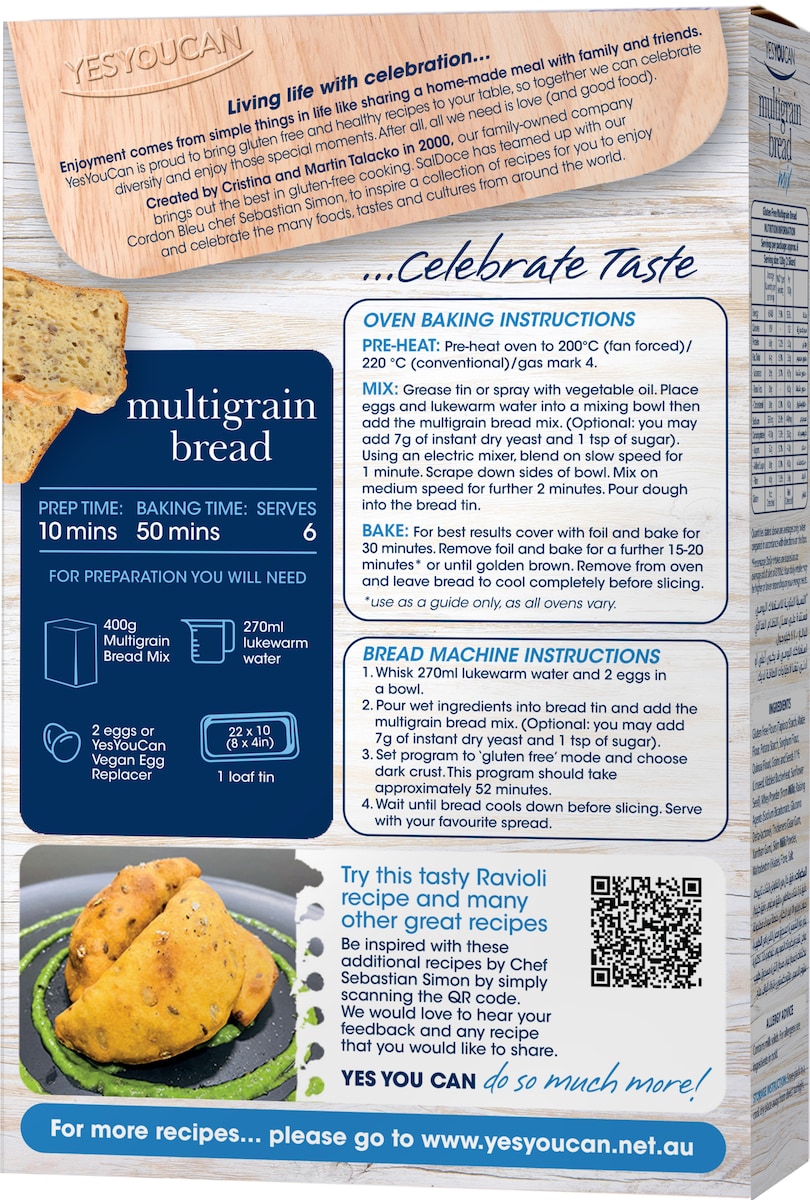 YesYouCan Multi Grain Bread Mix 400g