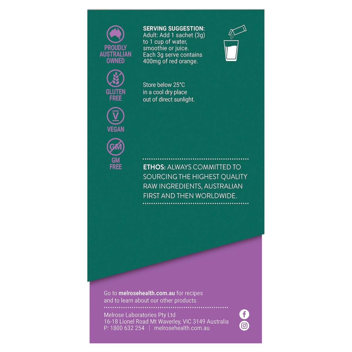 Melrose Essential Nutrients Balanced & Lean Sachets 30 x 3g