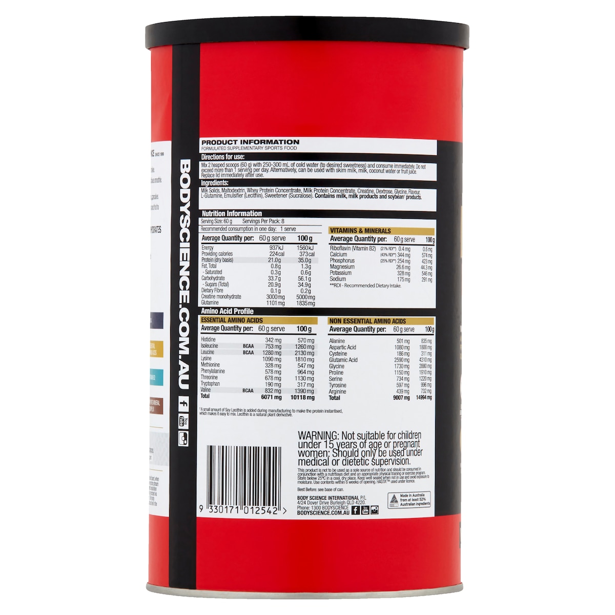 BSc Body Science Nitrovol Lean Muscle Vanilla 500g