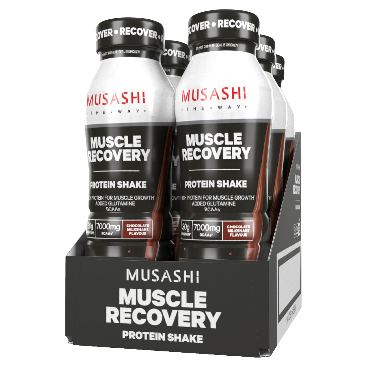 Musashi Muscle Recovery Protein Shake Chocolate 6 x 375ml