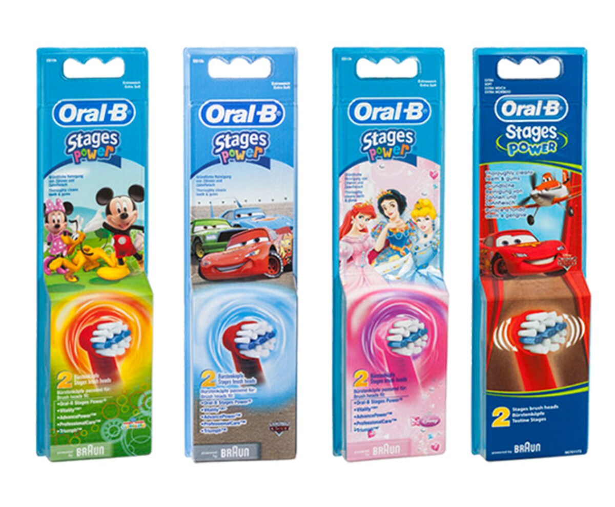 Oral B Eb10-2 Stages Power Refill Brush Heads 2 Pack Brush Heads ...