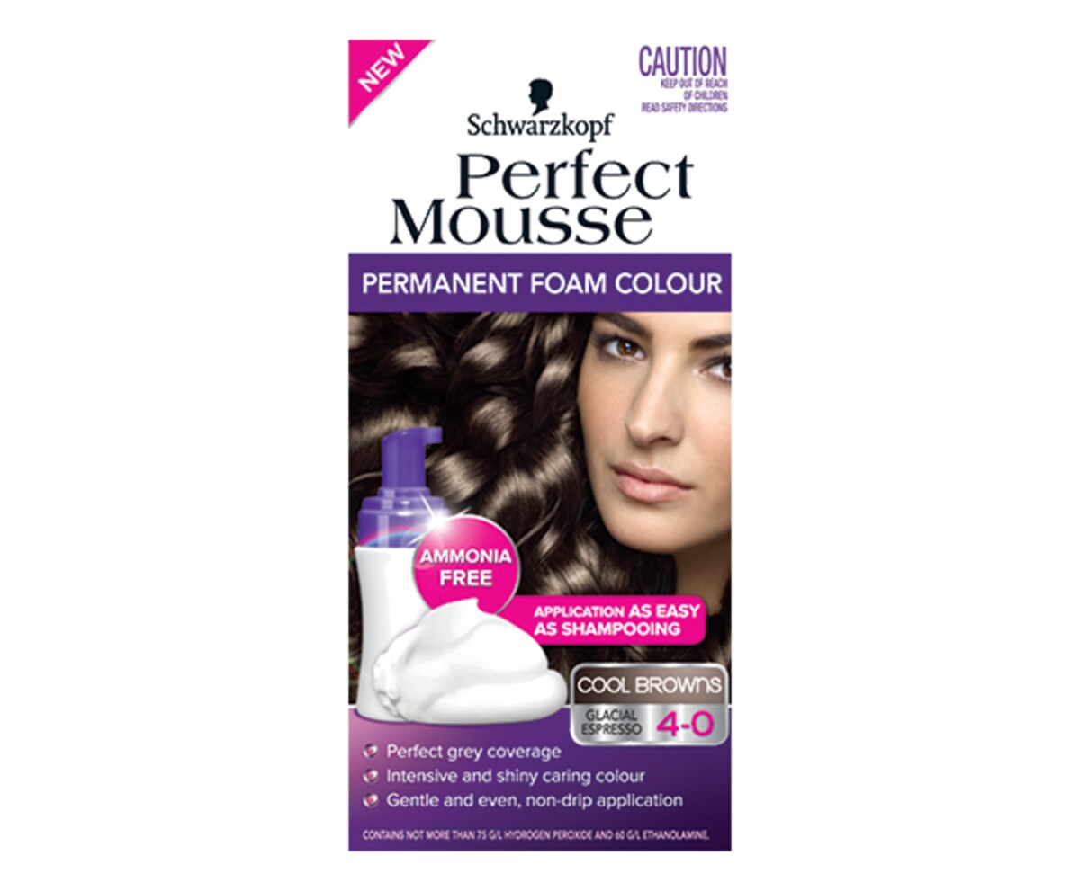 Schwarzkopf Perfect Mousse Permanent Hair Colour Glacial Espresso 4.0 ...
