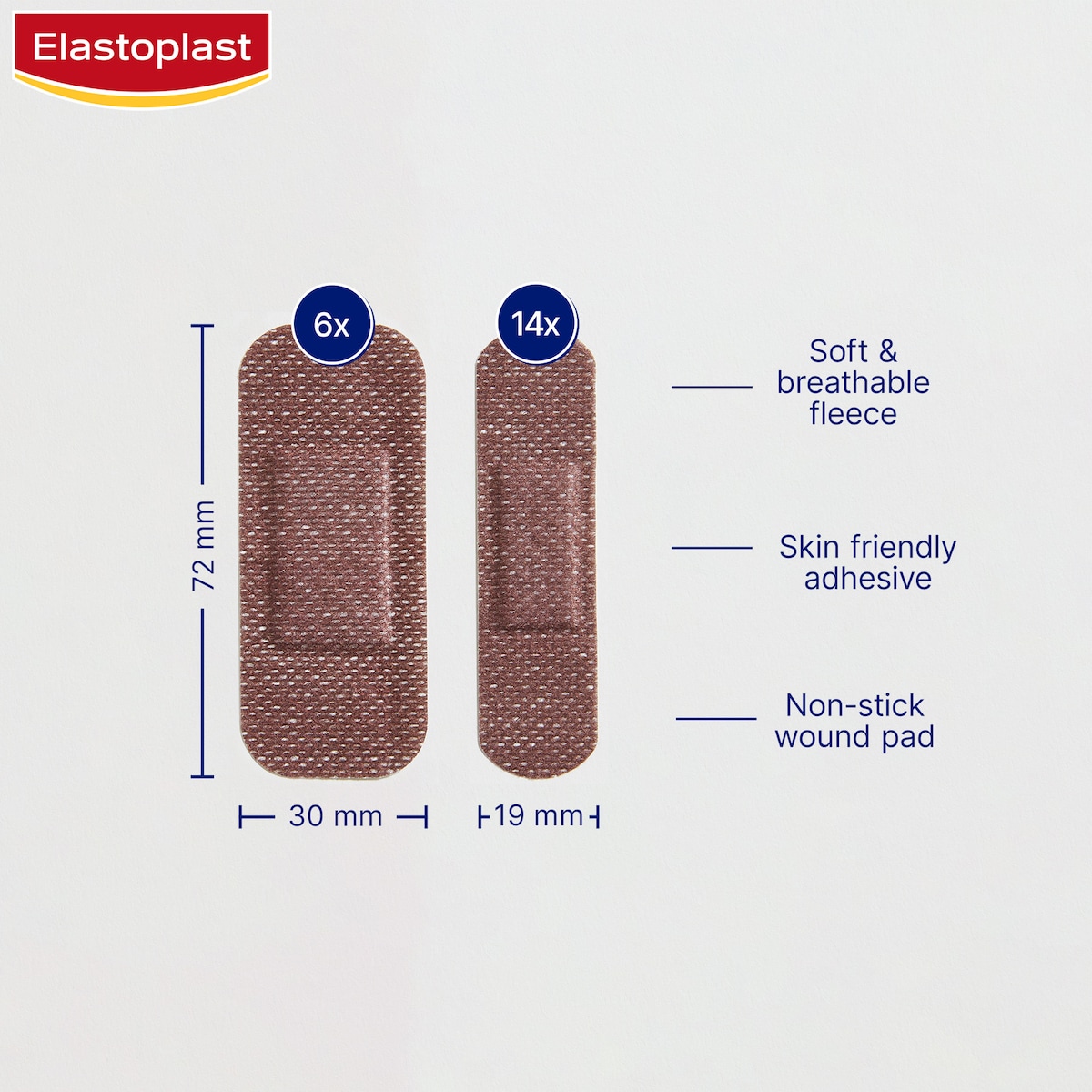 Elastoplast Sensitive Dark Skin Tone Plasters 20 Strips