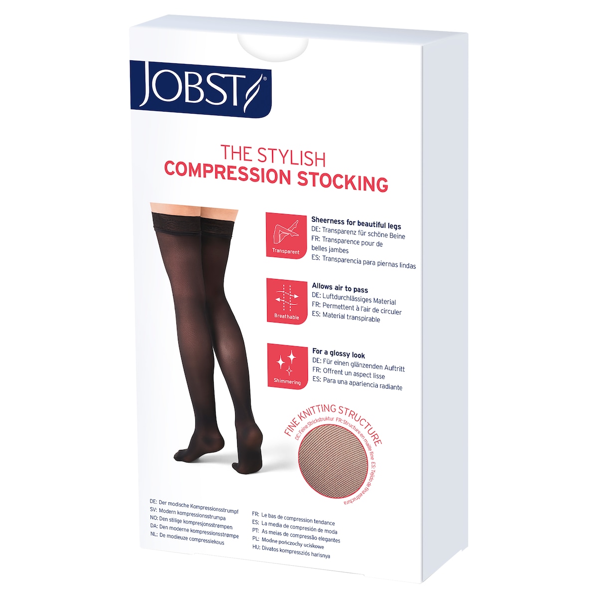 Jobst UltraSheer Compression Stockings Knee High 15-20 mmHg Natural M