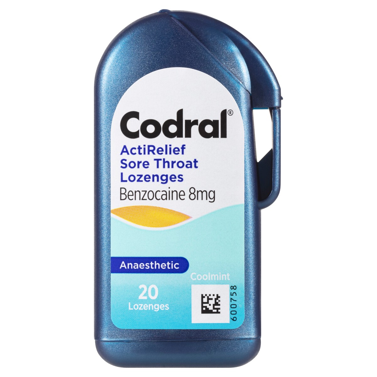 Codral ActiRelief Sore Throat Lozenges Anaesthetic CoolMint 20 Pack