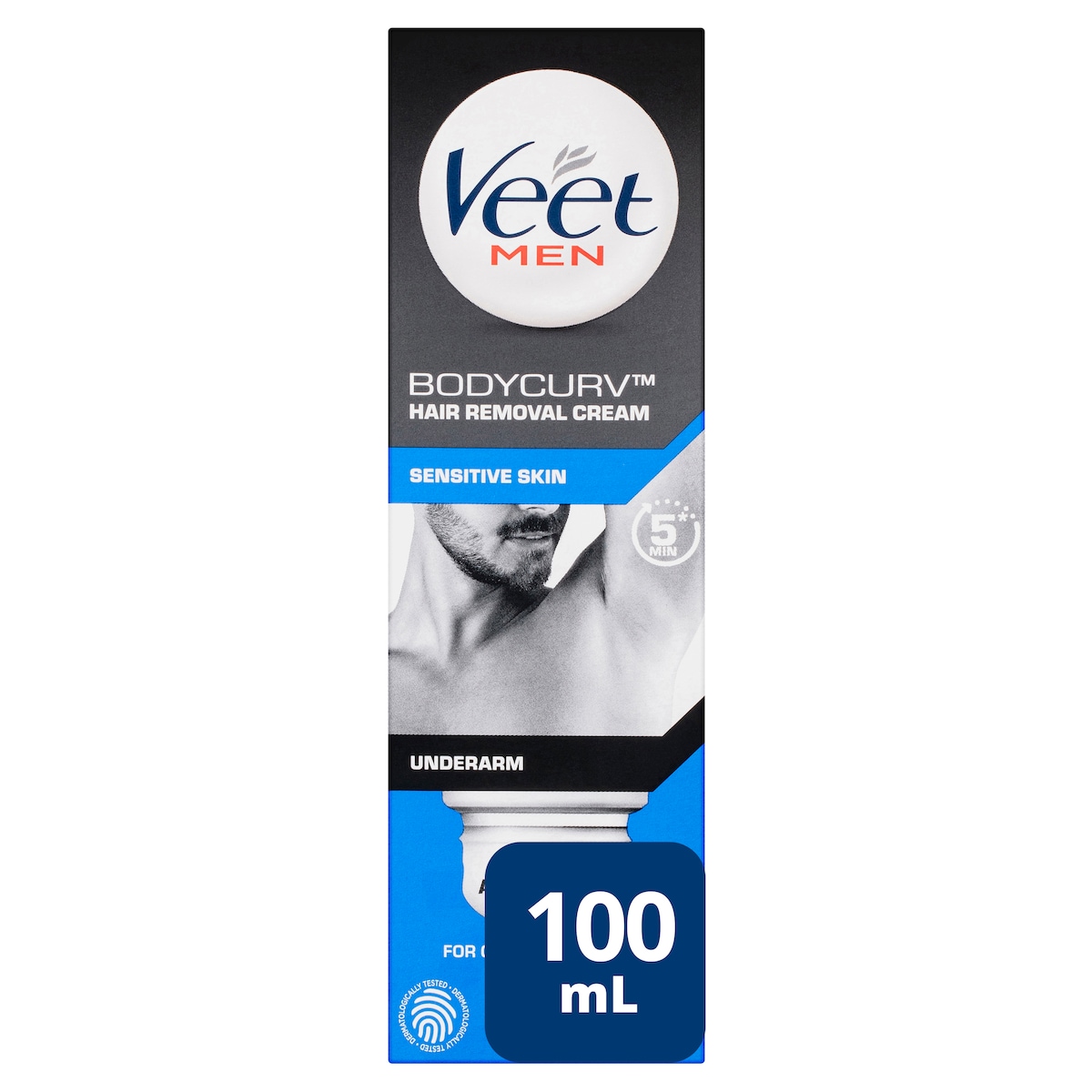 Veet Men Bodycurv Hair Removal Cream Sensitive Skin Underarm with Dome ...
