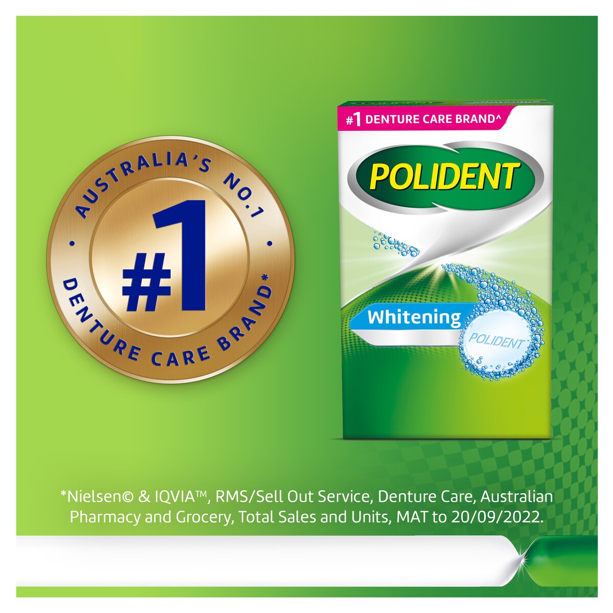 Polident Whitening Daily Cleanser for Dentures 36 Tablets