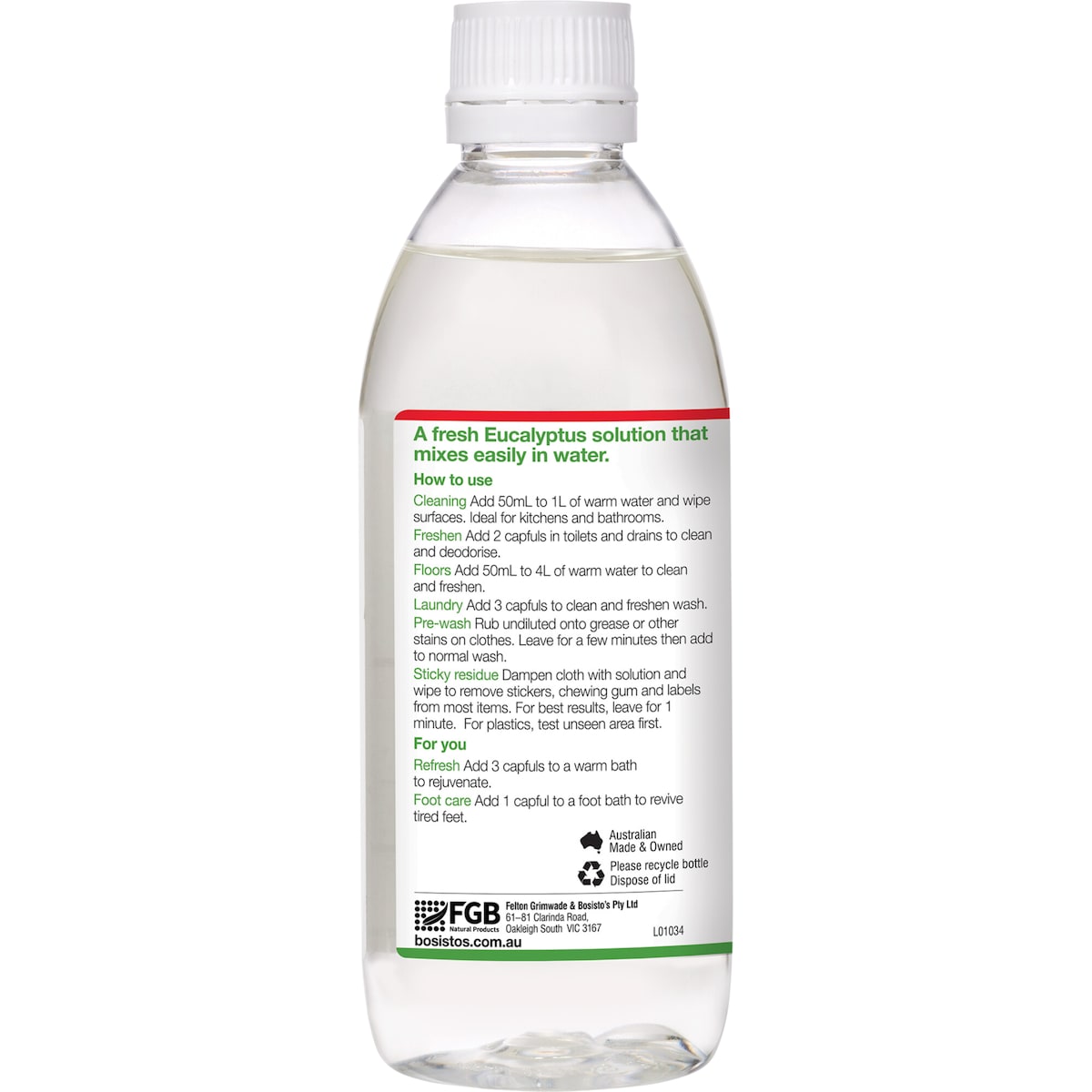 Bosistos Eucalyptus Solution 250ml
