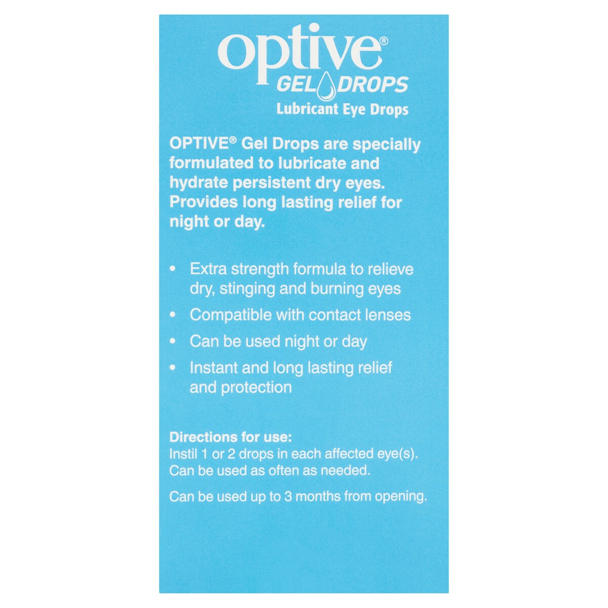 Optive Lubricant Gel Eye Drops | Healthylife