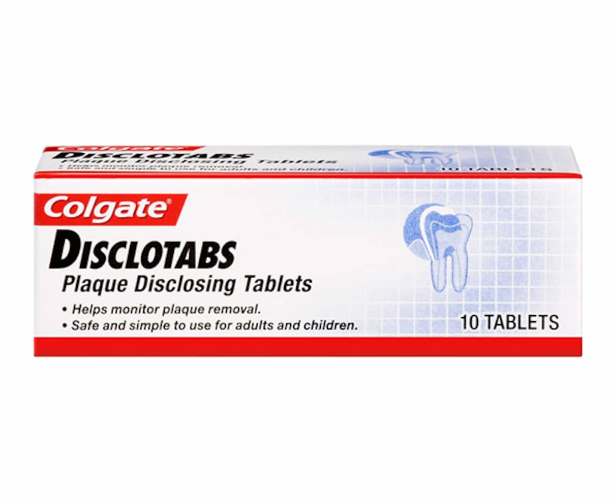 COLGATE DISCLOTABS PLAQUE DISCLOSING TABLETS 10 PACK | Healthylife