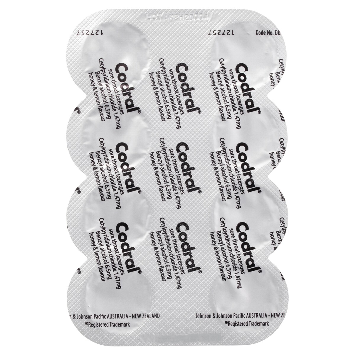 Codral Sore Throat Lozenges Antibacterial Honey & Lemon 16 Pack