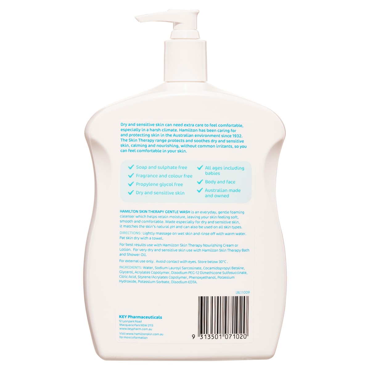 Hamilton Skin Therapy Gentle Wash 1 Litre