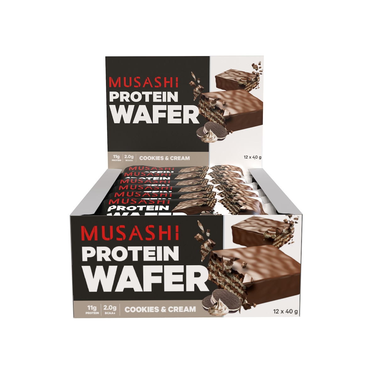 Musashi Protein Wafer Cookies & Cream 40g