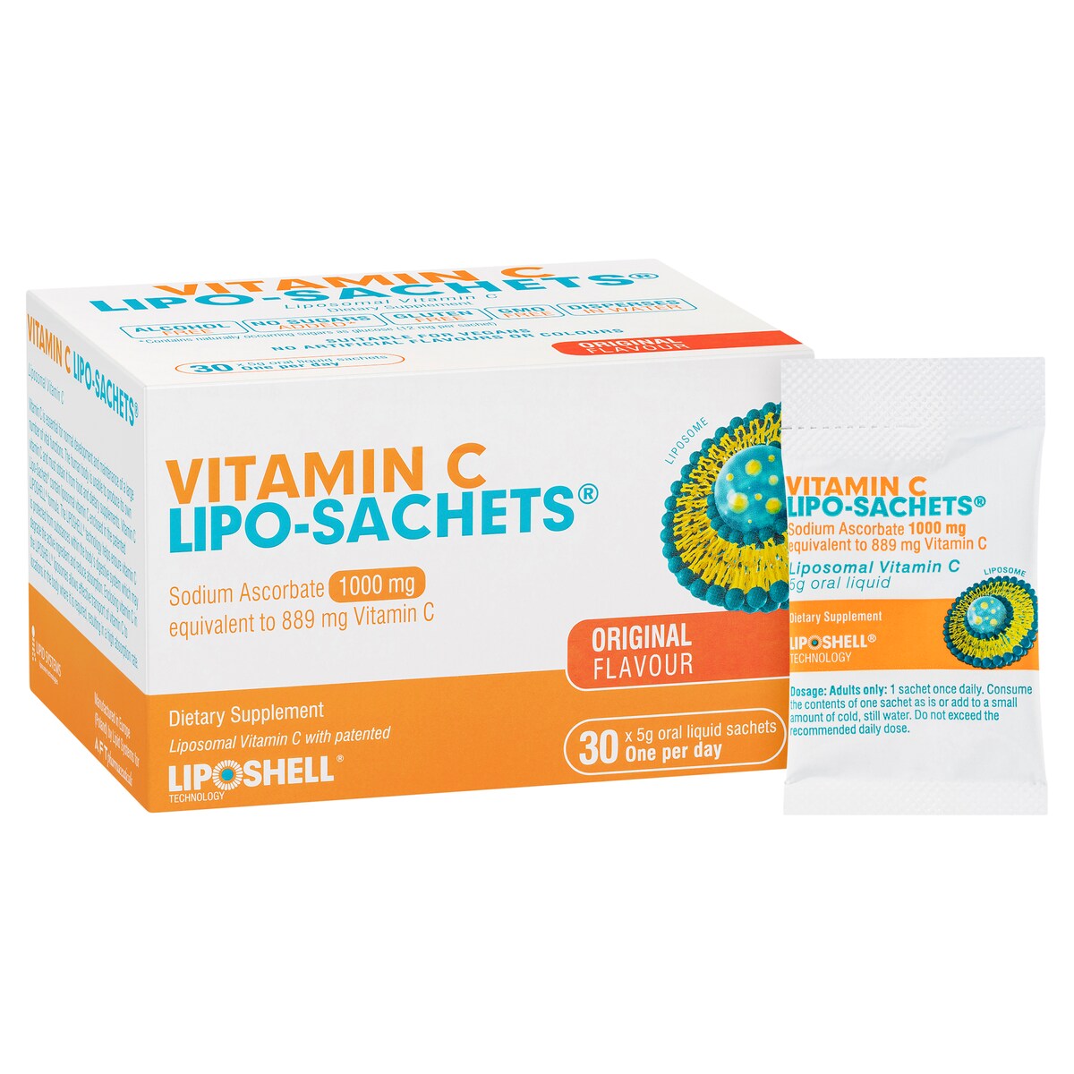 Lipo-Sachets Vitamin C Original 5g x 30 Liquid Sachets