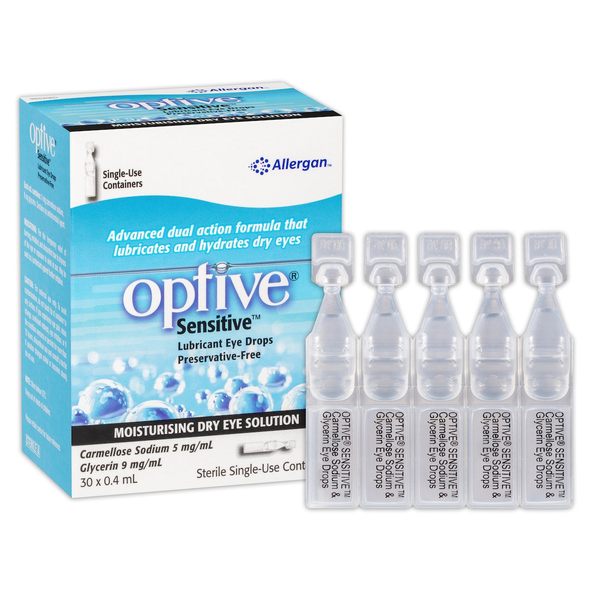 Optive Sensitive Eye Drops Preservative Free 0.4ml x 30 Vials