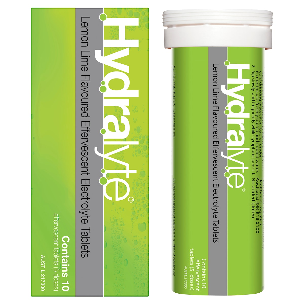 Hydralyte Effervescent Electrolyte Tablets Lemon Lime 10 Pack