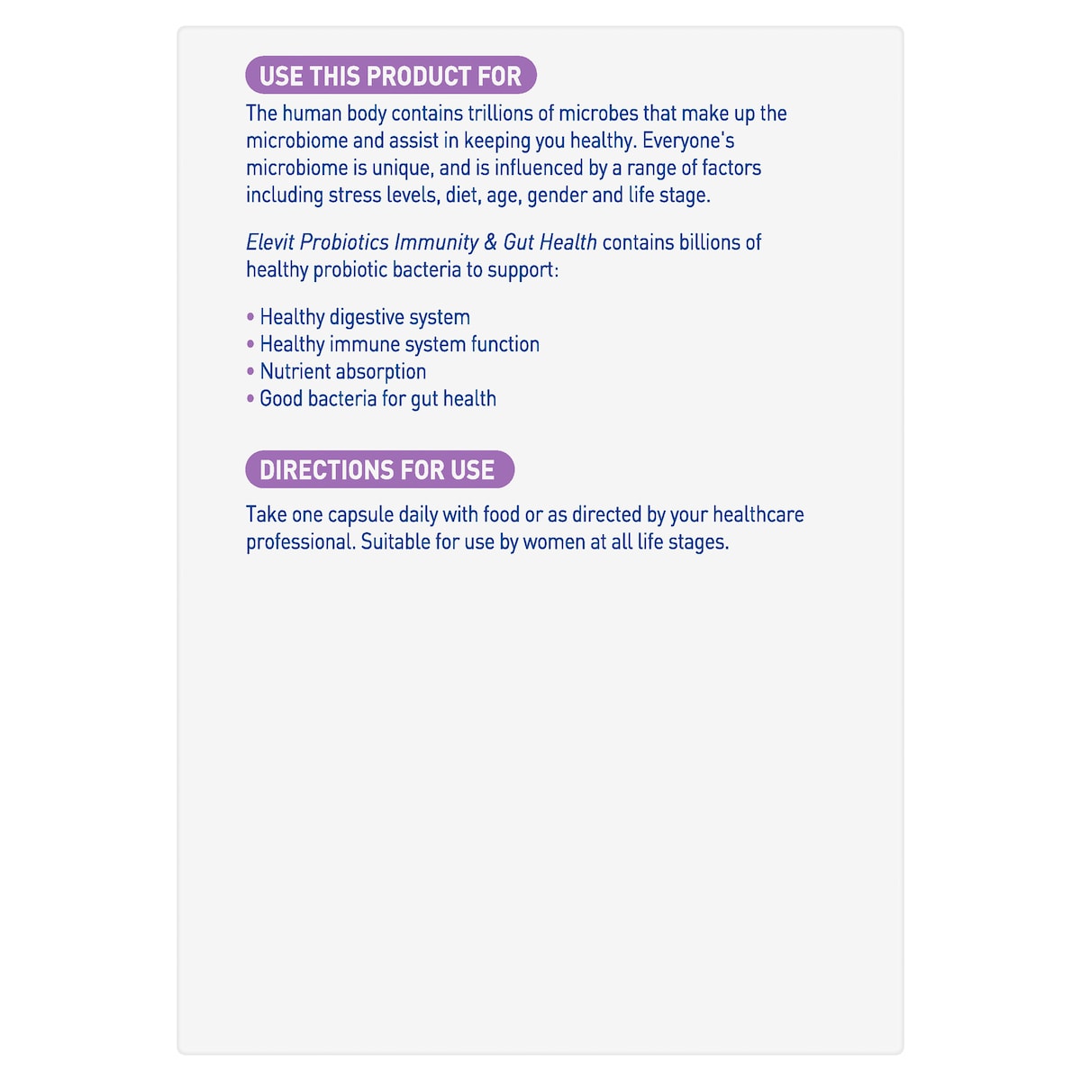 Elevit Probiotics for Pregnancy & Breastfeeding 30 Capsules